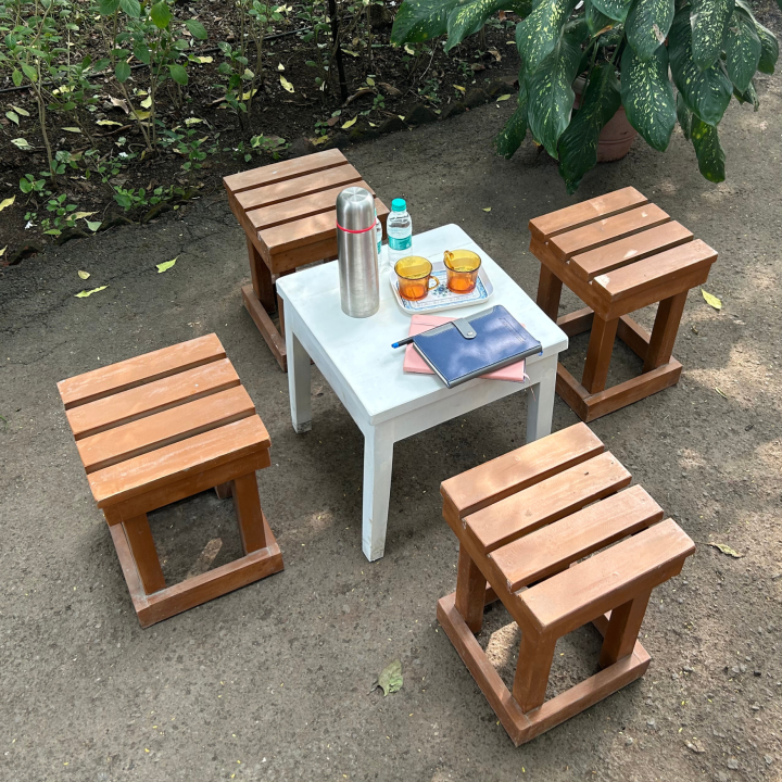 Table and Stool | Made from 100% Recycled Plastic