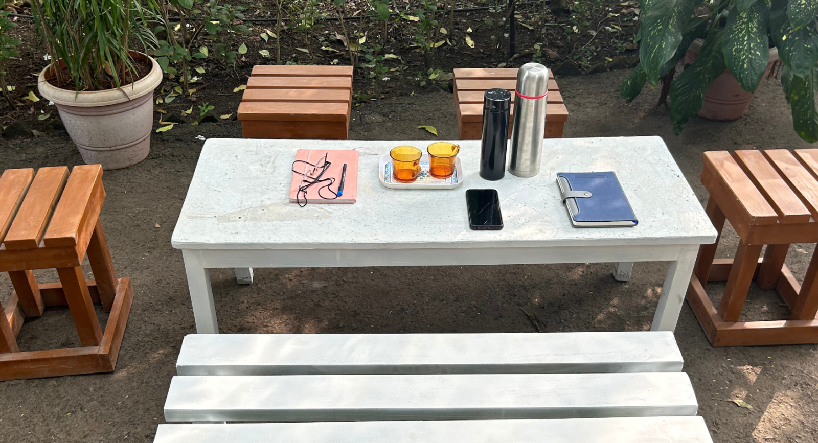 Table and Stool | Made from 100% Recycled Plastic